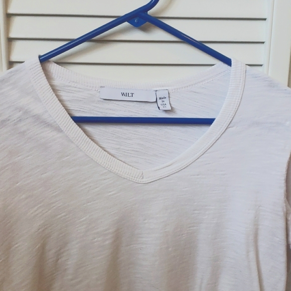 Wilt | Tops | Wilt White V Neck Ls Topxs | Poshmark